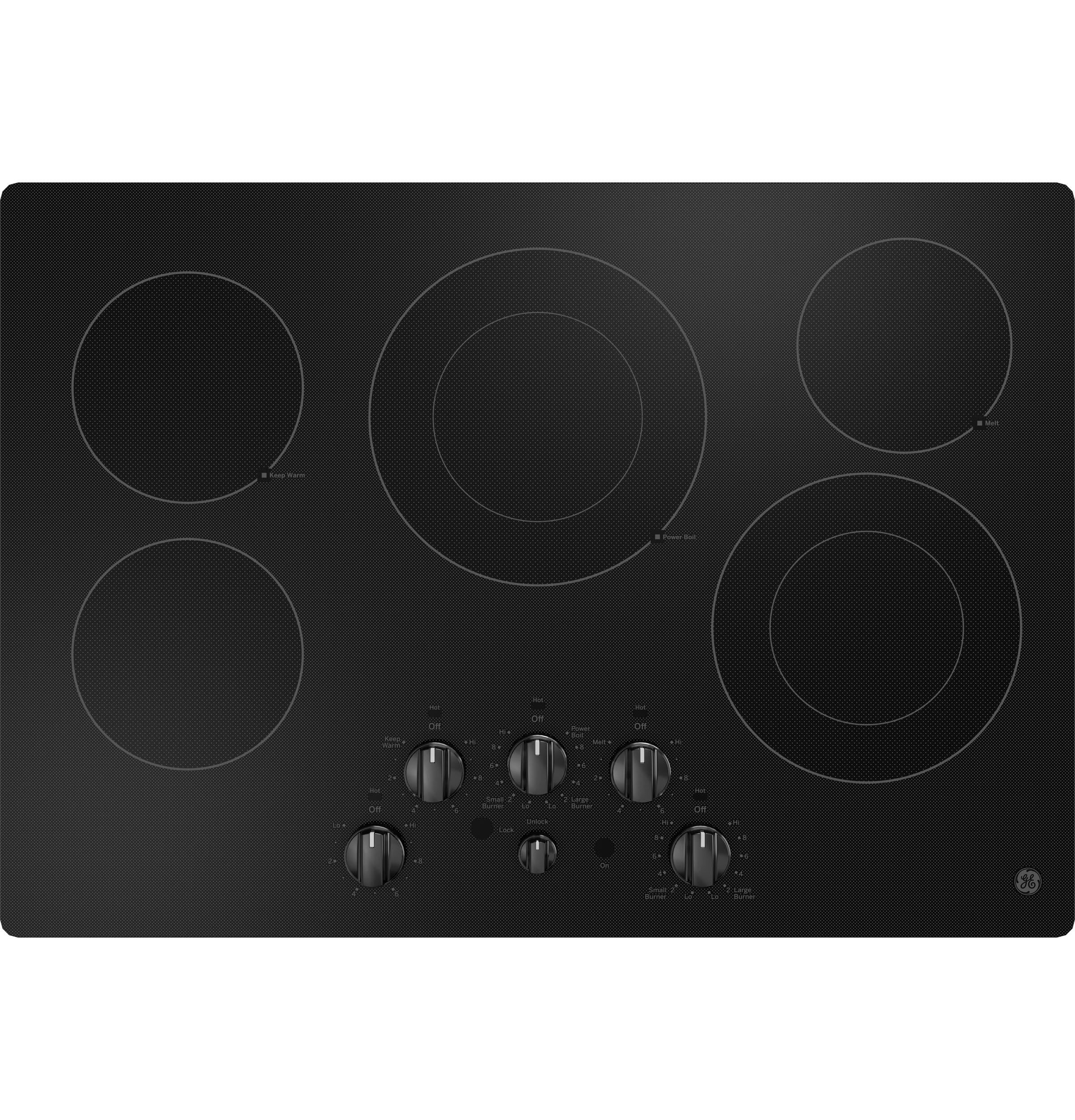 GE 30 Inch Built-In Knob Control Electric Cooktop - Smooth Kitchen ...