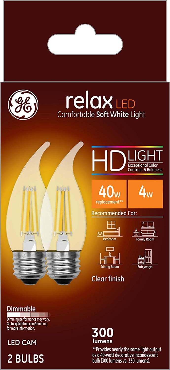 GE 31480 Relax HD LED Light Bulb, 4 Watt, Each - Walmart.com