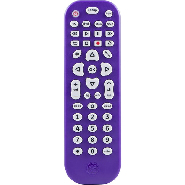 GE 4 Device Universal Remote Control, Purple, 38738 - Walmart Business ...