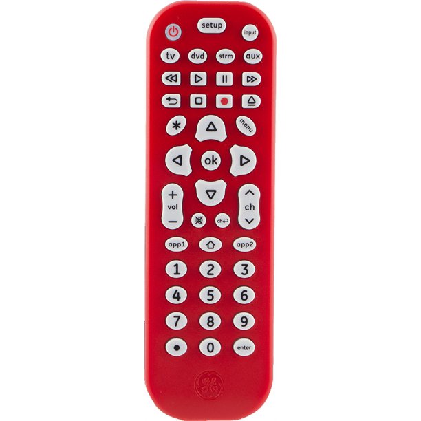 GE 4-Device Universal Remote Control, Red, 39528 - Walmart Business ...