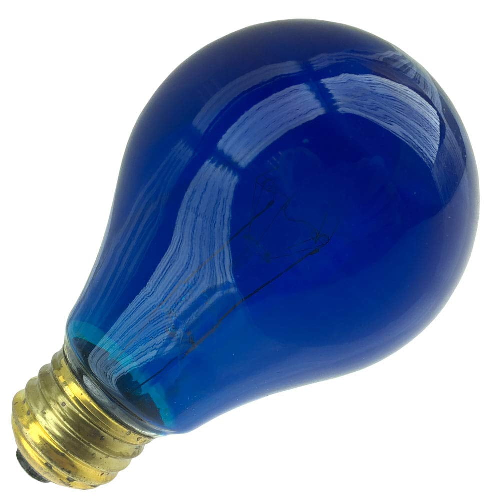 GE 40A21/GR/TB, 130 Volt, A21 Transparent Blue Specialty Light Bulb ...