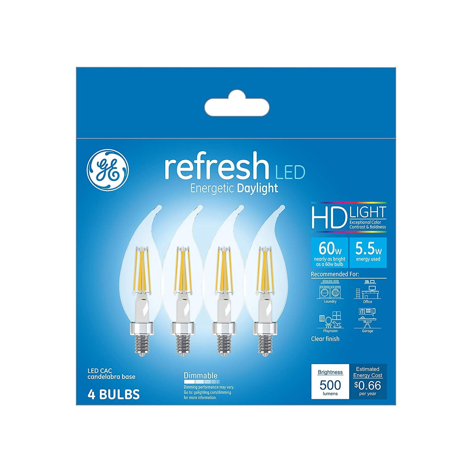 GE 43245 Refresh HD LED Bulbs, 5.5 Watt, Each - Walmart.com