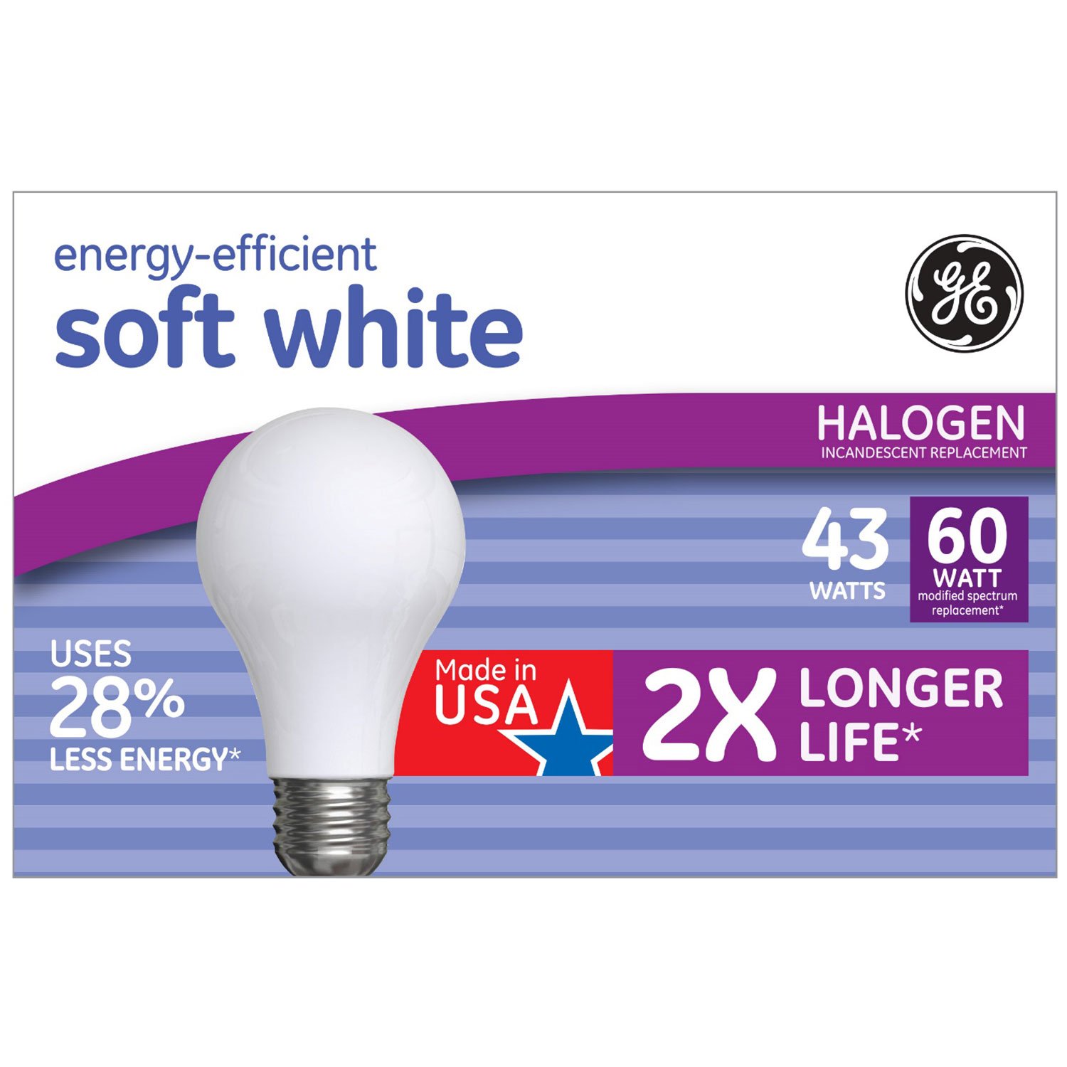 Open Box GE 43W Energy Efficient Halogen Light Bulb (12 Pk.) - Walmart.com