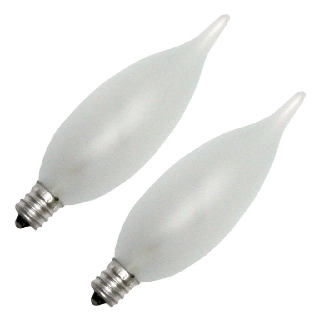 GE Lighting 48407 25-Watt Candelabra Base Bent Tip Light Bulbs, Frosted, 2-Pack - Walmart.com