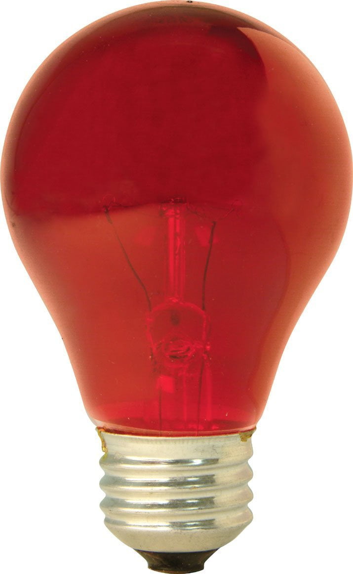 GE Colored 25-Watt Red Party Light Bulbs, 6-Pack, A19 Shape, 1900 ...