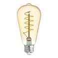 GE 5W ST19 Edison Dimmable Amber Soft White Spiral Vintage LED Light ...
