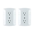 GE 6-Outlet Grounded Tap, White, 2pk – 40222 - Walmart.com