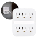 GE 6-Outlet Grounded Tap with LED Night Light, 440J, Light Sensing ...