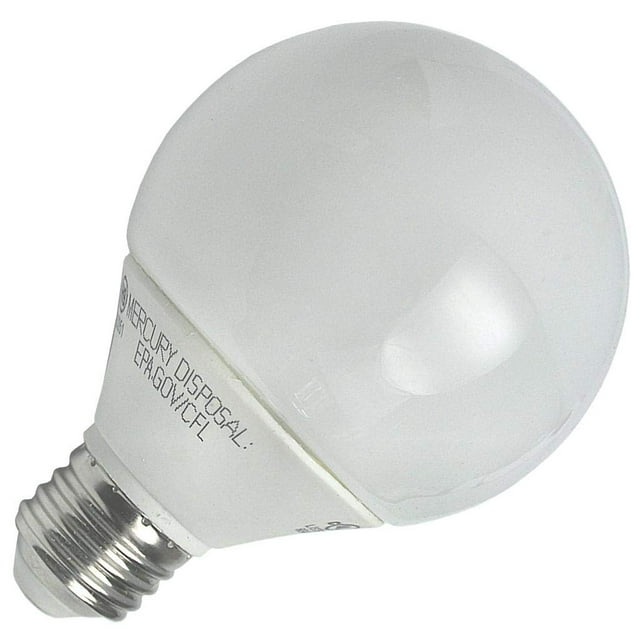 GE Low Wattage 11W 120V G25 Medium Screw Base Compact Fluorescent Light ...