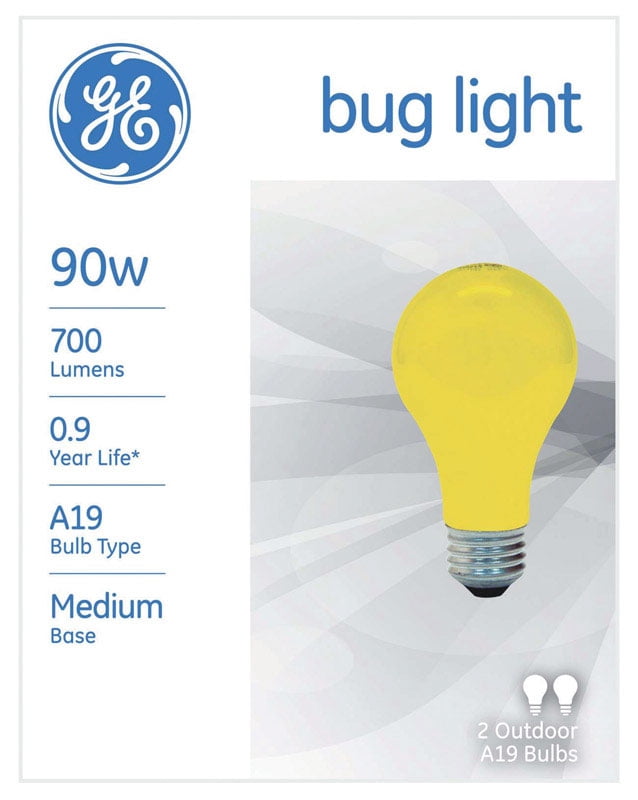 GE 90-Watt Bug Light Incandescent A19, 2-Pack - Walmart.com