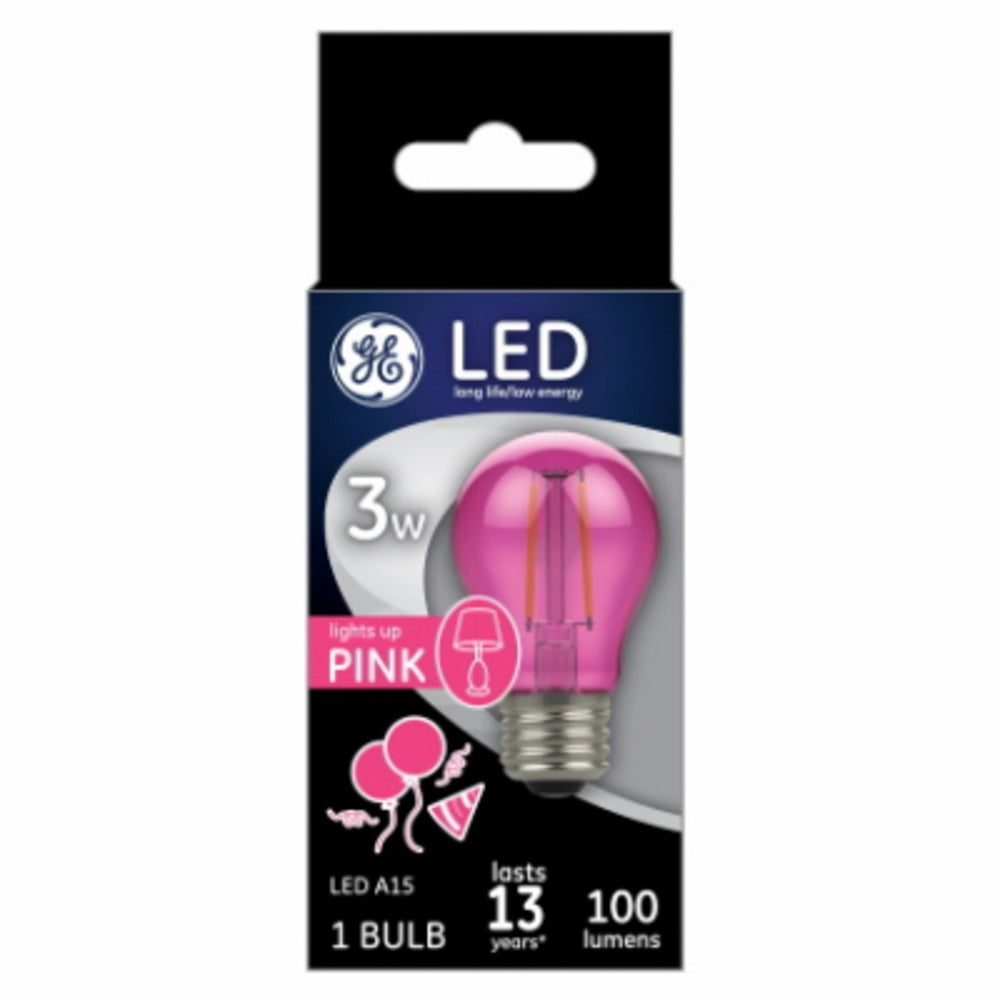 GE 93116859 A15 LED Party Light Bulb, Pink , 3 Watts, Each - Walmart.com