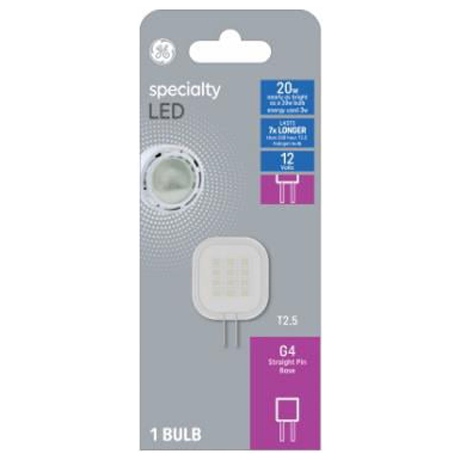 GE 93130146 Specialty LED Light Bulb, T2.5, G4 2-Pin Base, 320 Lumens ...