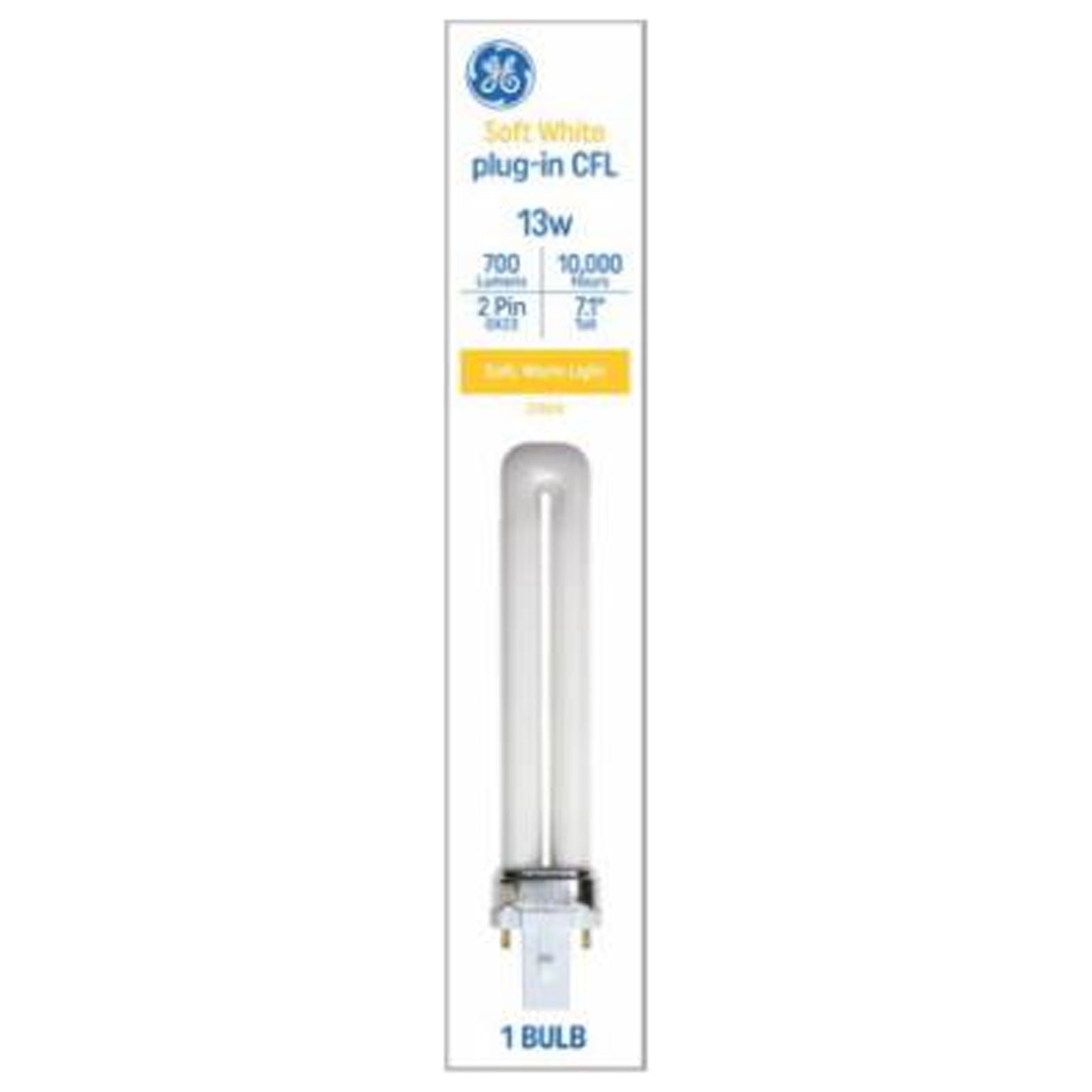 GE 93130284 CFL Light Bulb, Biax 2 Pin, 825 Lumens, 13 Watt - Quantity ...