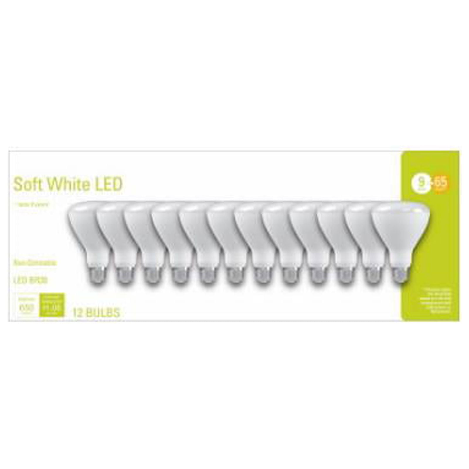 GE 93130392 LED Soft White Light Bulbs, BR30 Base, 2700K, 650 Lumens, 9 ...