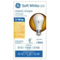 GE General Purpose LED 3-Way Light Bulb, A19 Medium Base, Soft White, 6/12/17 Watt - 1 Pack ...