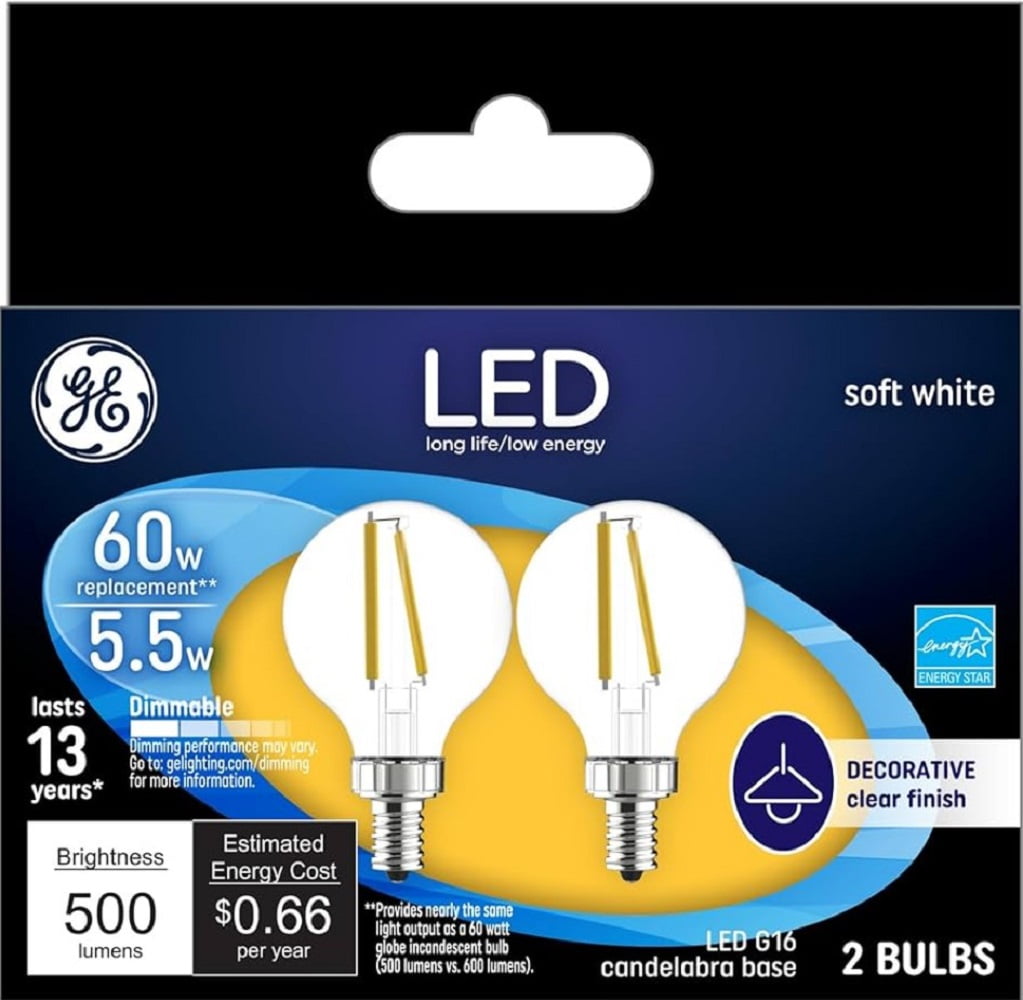 GE Soft White 60 Watt LED Light Bulb (Pack of 6) - Walmart.com