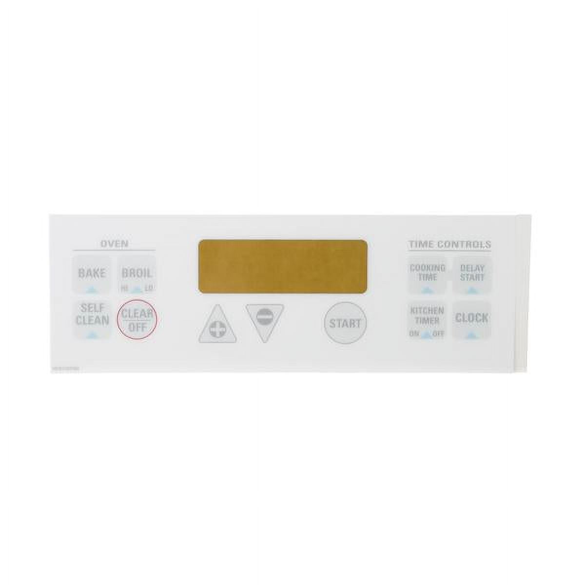 GE APPLIANCE WB27K5338 RANGE CONTROL PANEL AND OVERLAY - OEM PART ...