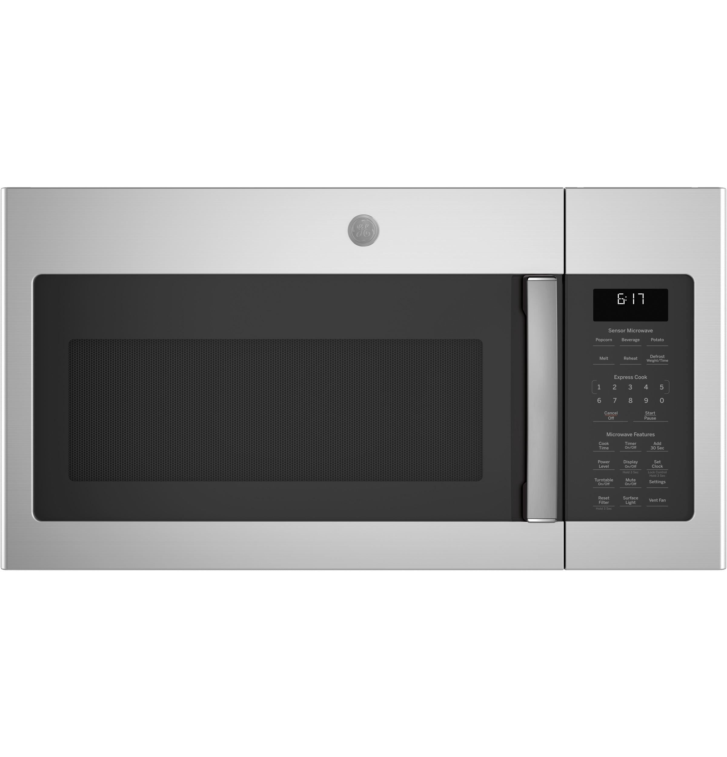 GE 1.7 Cu. Ft. Sensor Vent Extractor Over-the-Range Microwave Oven ...