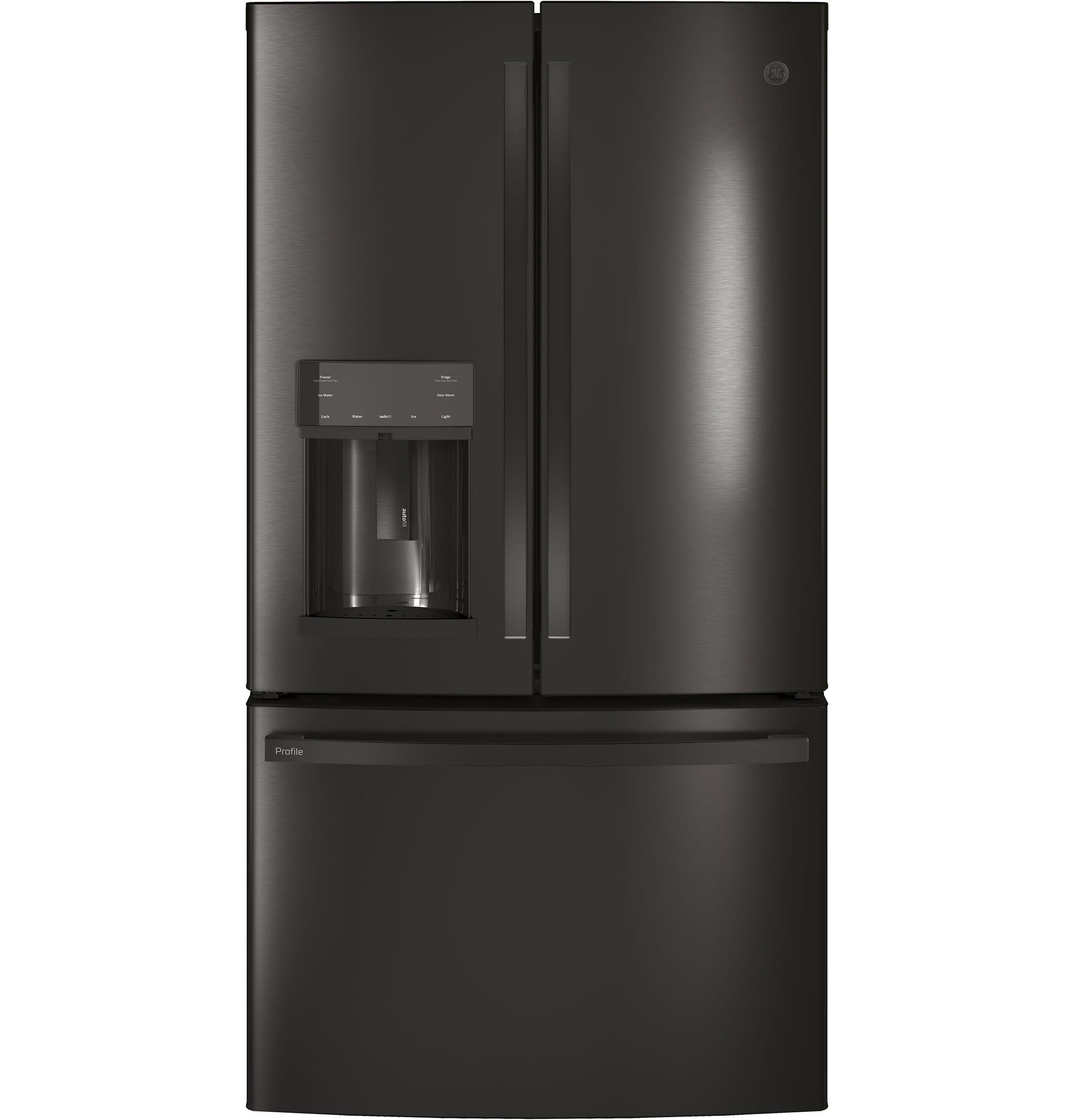 GE APPLIANCES PFE28KBLTS french door freestanding refrigerator ...