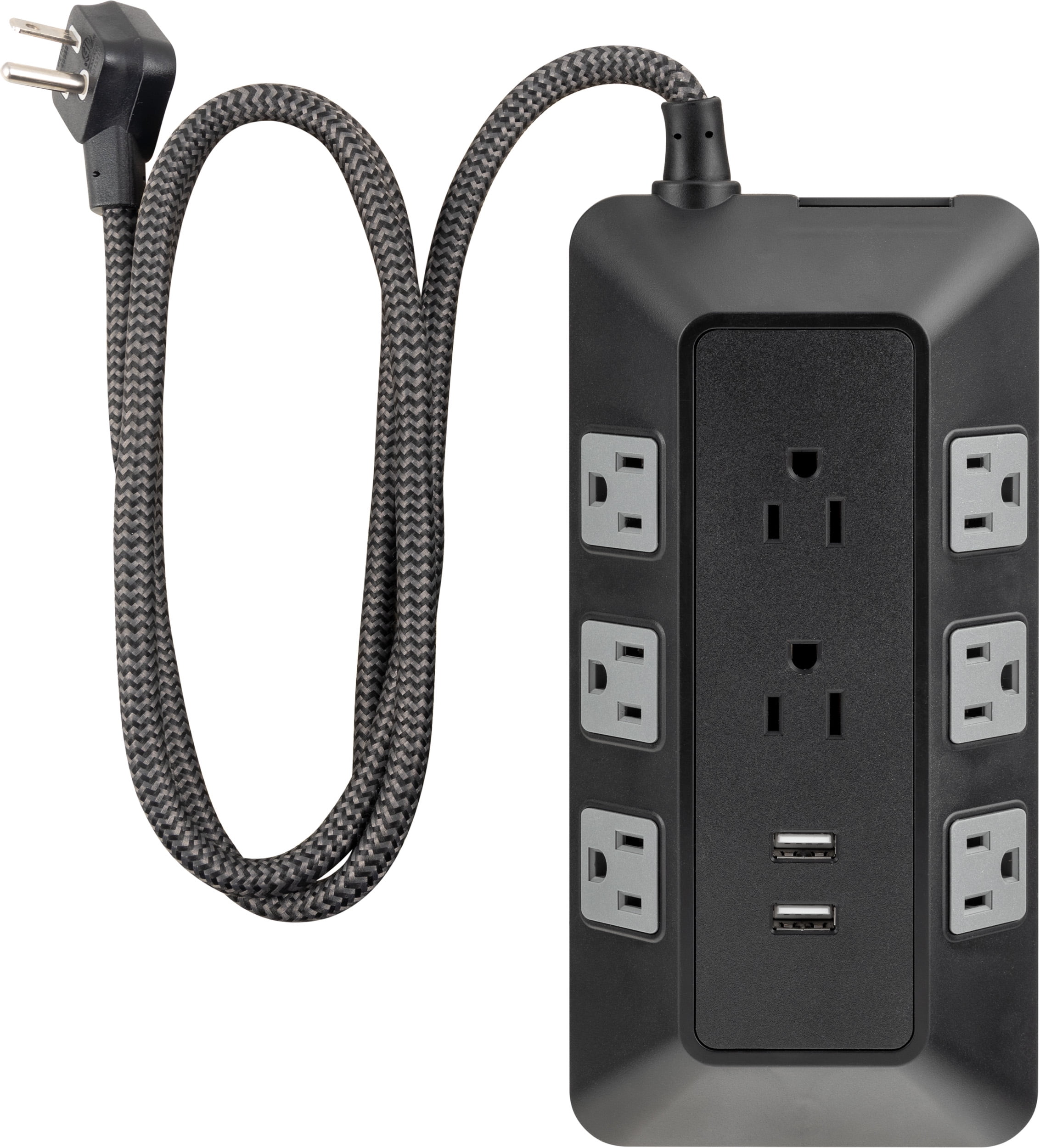 GE Adapt 8-Outlet Surge Protector with USB, Turtle, 1780J, 2 USB-a ...