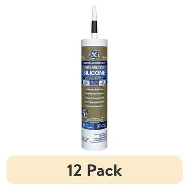 GE Advanced Silicone Window & Door Sealant, Pack of 1, Black 10.1 fl oz Cartridge - Walmart.com