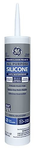 GE All Purpose Silicone Caulk - 100% Waterproof Silicone Sealant ...