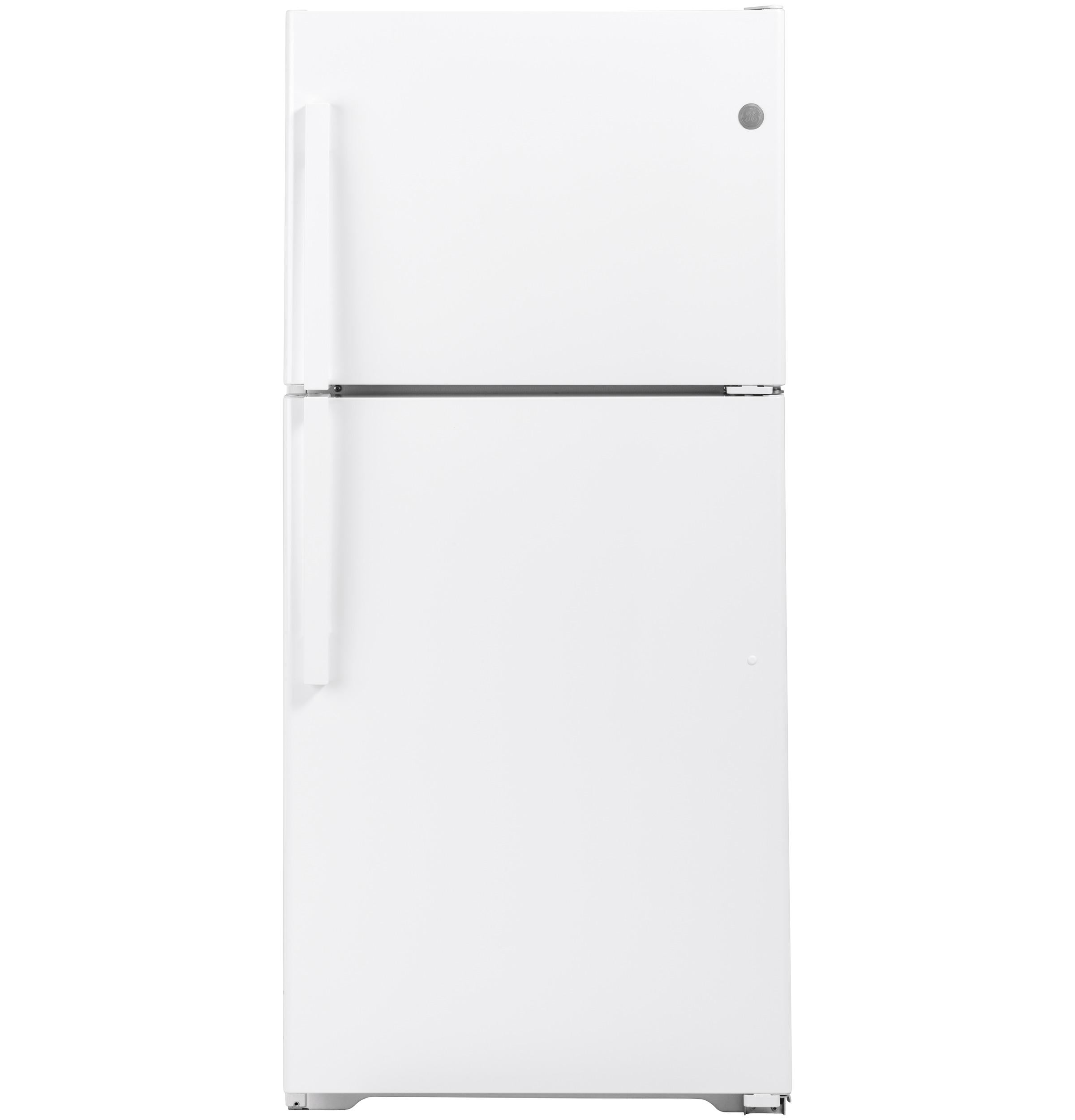 GE Appliances Full Size Kitchen Fridge, Top Freezer Freestanding ...