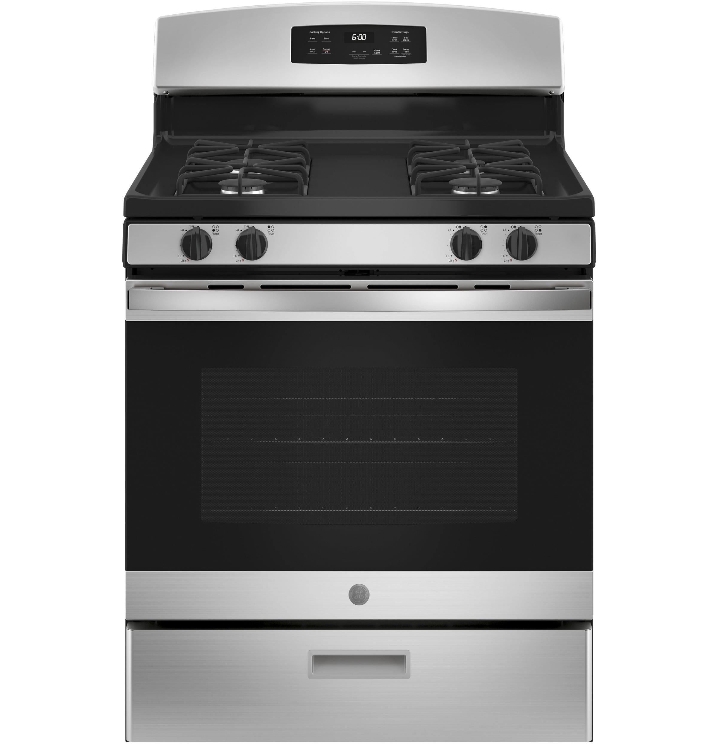 GE Appliances 30 in 4.8 cu ft Free-Standing Gas Range in Stainless ...
