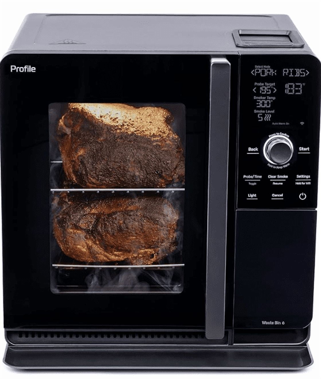 GE Appliances Profile Wood Pellet Food Smoker with Smoke Control ...