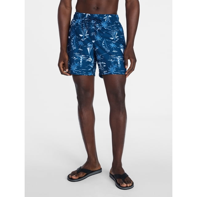 George Men's and Big Men's Swim Shorts, 6" Inseam, Sizes S-3XL ...