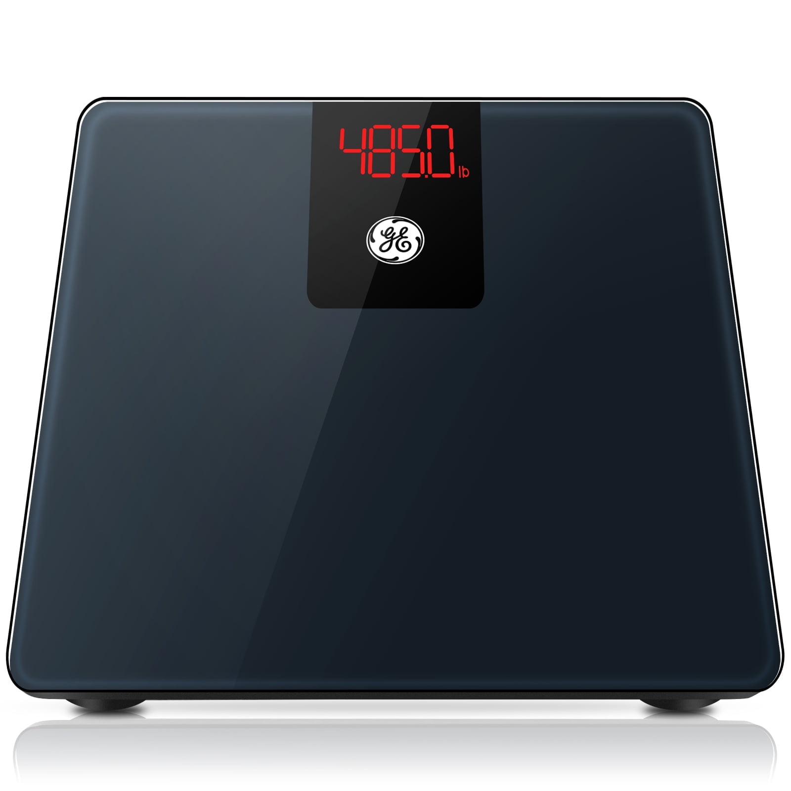 GE Digital Bathroom Scale, LED Display, 500lbs Capacity, BMI & Body Weight, Bluetooth, Black ...