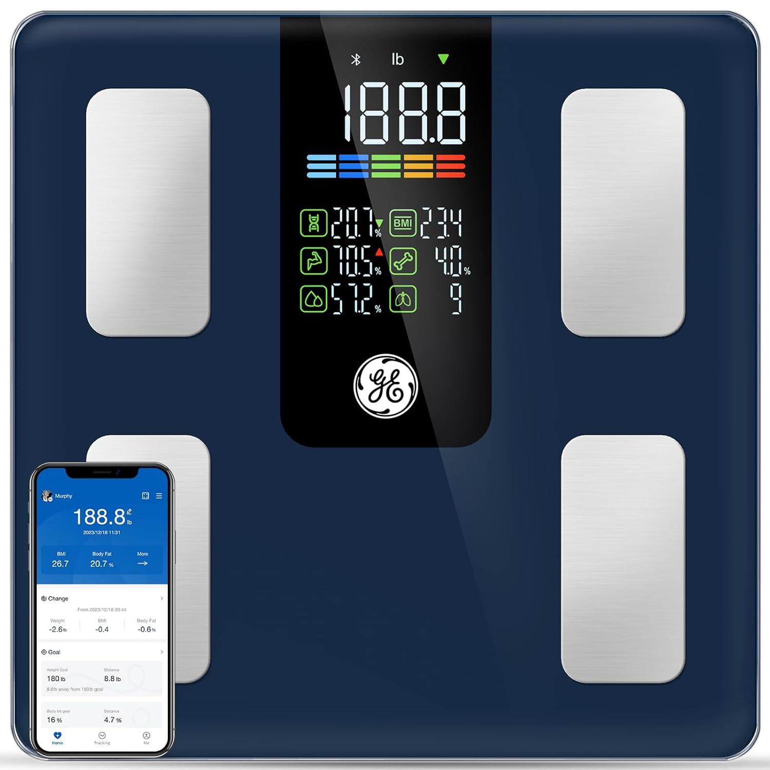 GE Body Weight Scale: Smart Digital Bathroom Scales for BMI and Muscle ...