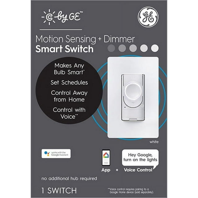 GE C by GE Wall On / Off Motion Sensing Dimmer Smart Switch, 1-Pack ...