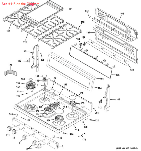 GE CENTRAL GRATE - Part# WB31X24737 - Walmart.com