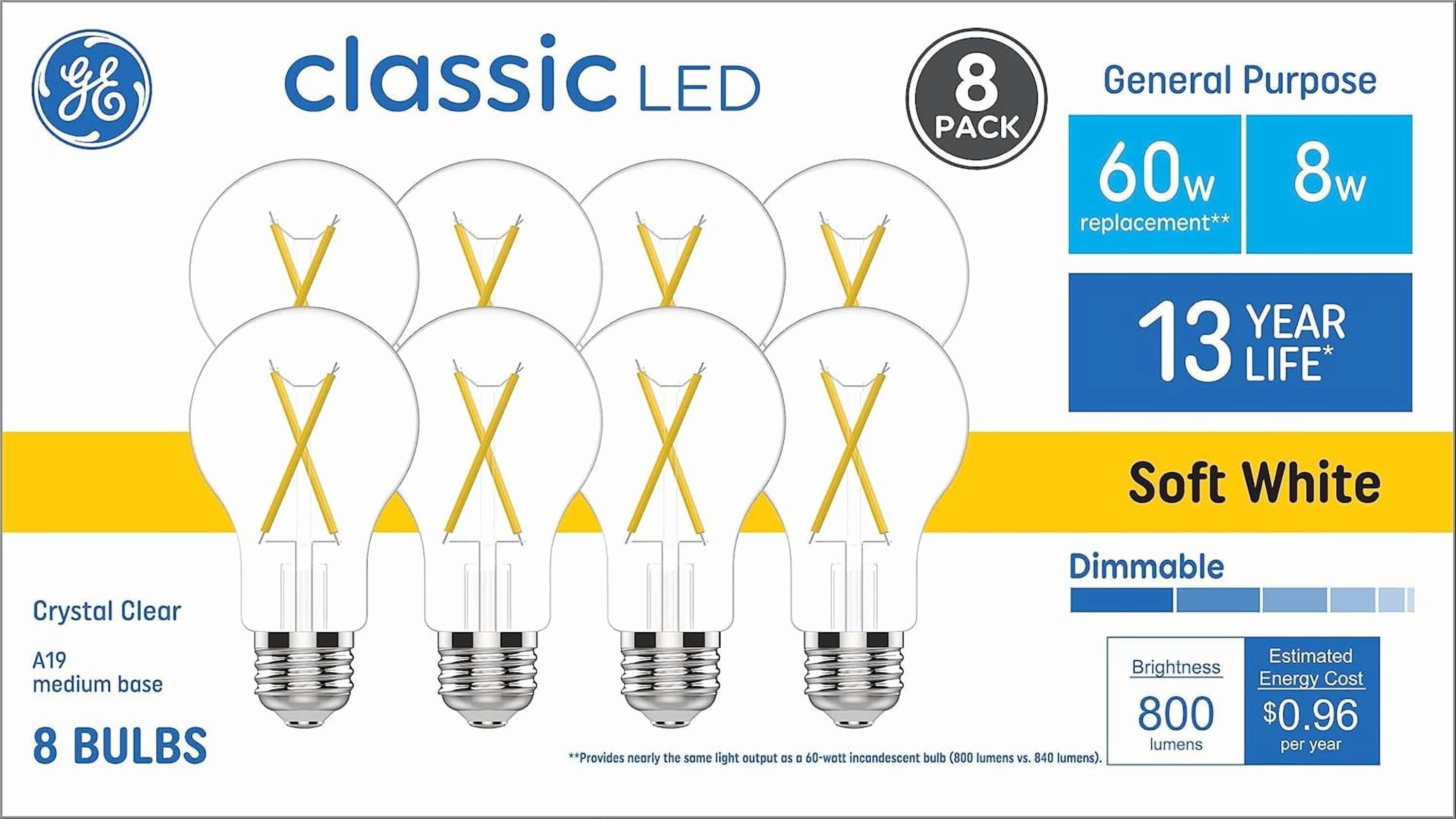 GE CLASSIC LED BULB 8 BULBS - Walmart.com