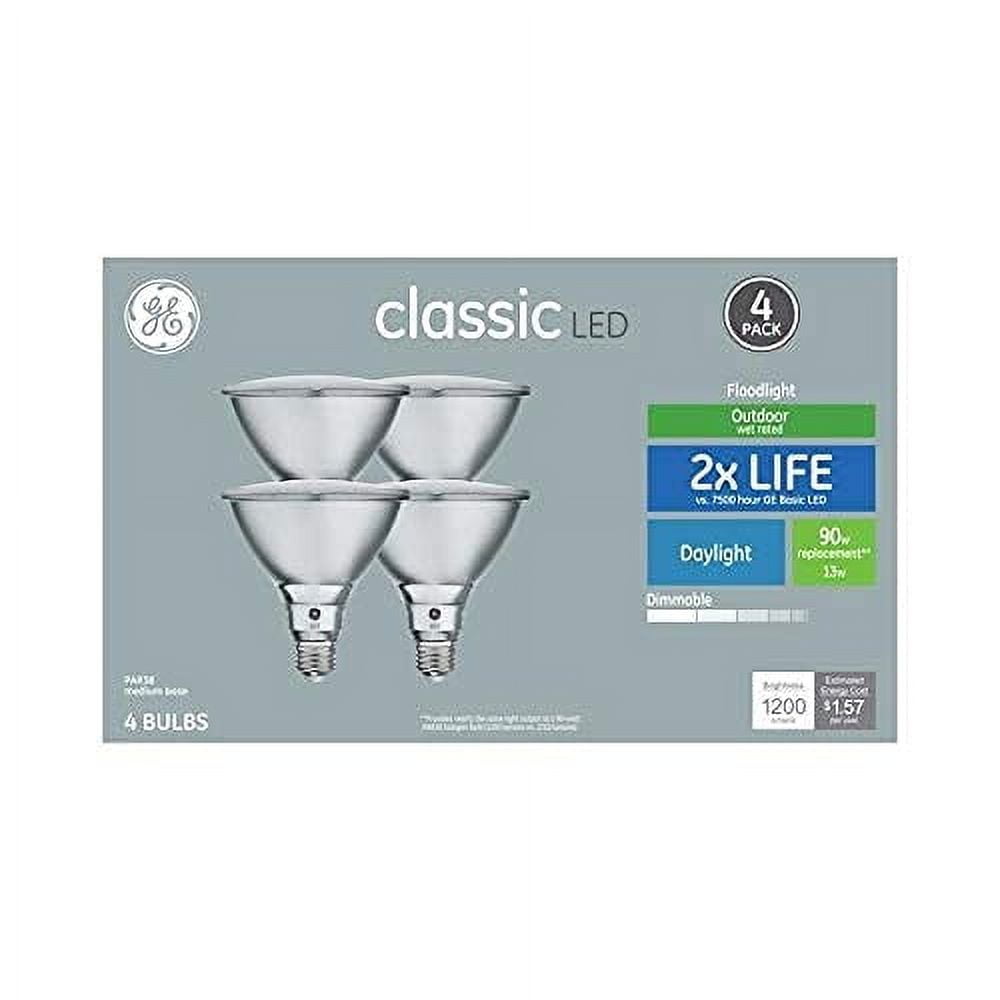 GE Classic 90-Watt EQ LED Par38 Daylight Dimmable Light Bulb (4-Pack ...