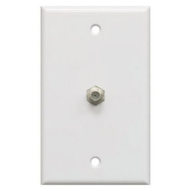 RiteAV - 2 Port Coax Cable TV- F-Type and 1 Port Cat6 Ethernet White ...