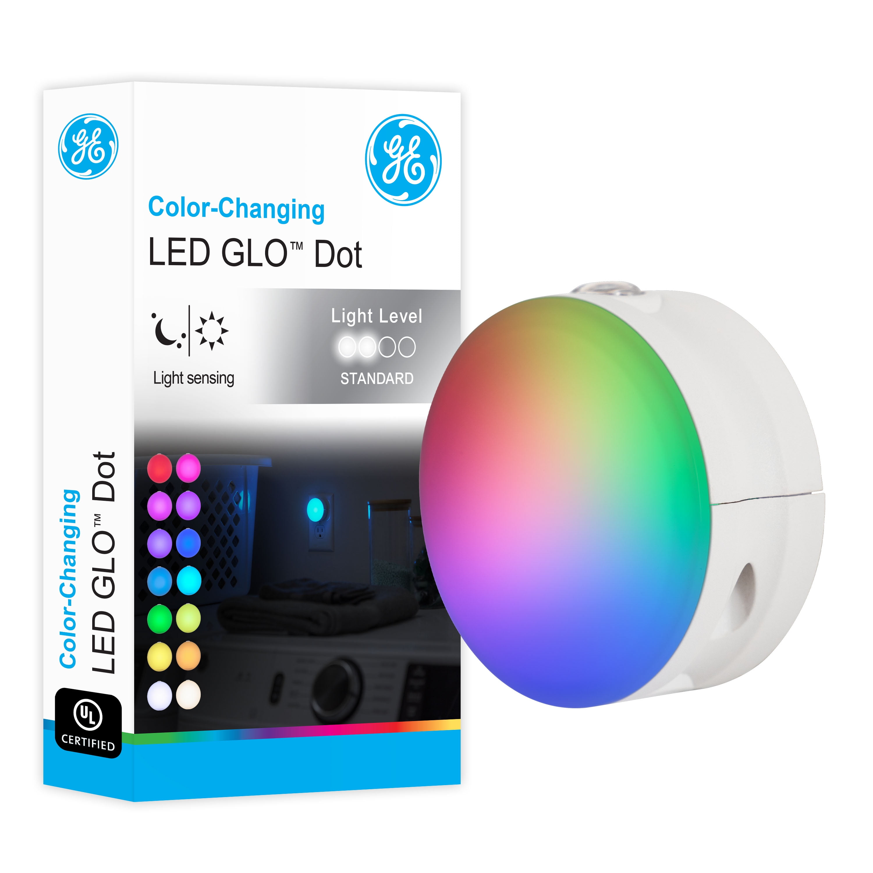 GE Color-Changing Glo Dot LED Night Light - Walmart.com