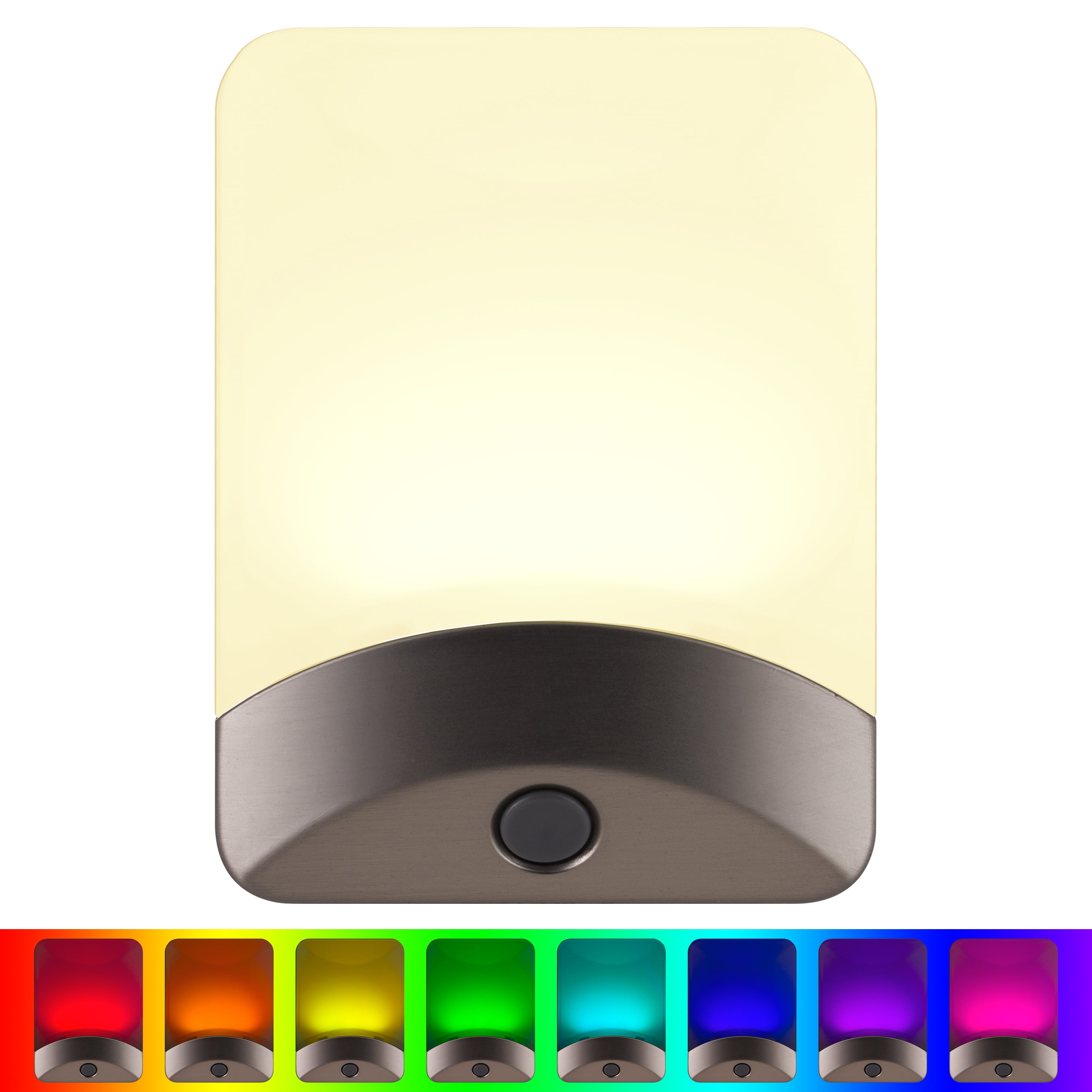 GE Color-Changing LED Night Light, Dusk to Dawn, Brushed Nickel, 34694 ...