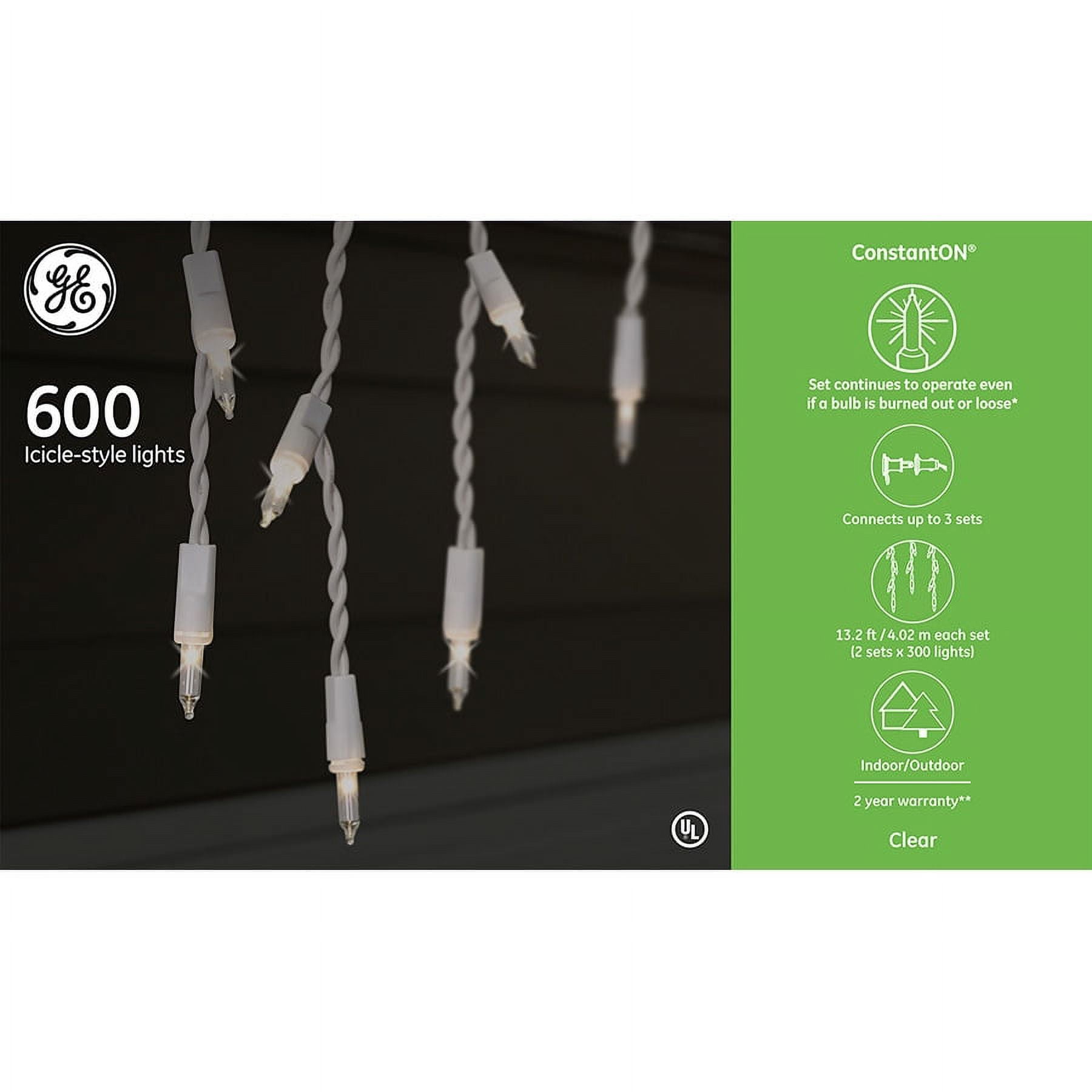 GE ConstantON 600-Count Constant White Icicle Incandescent Plug-In ...