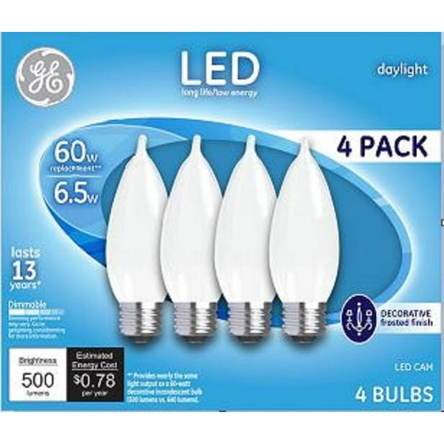 GE Crystal Clear Decorative Light Bulbs, Multi-Use, 40 Watt (6 Pack ...
