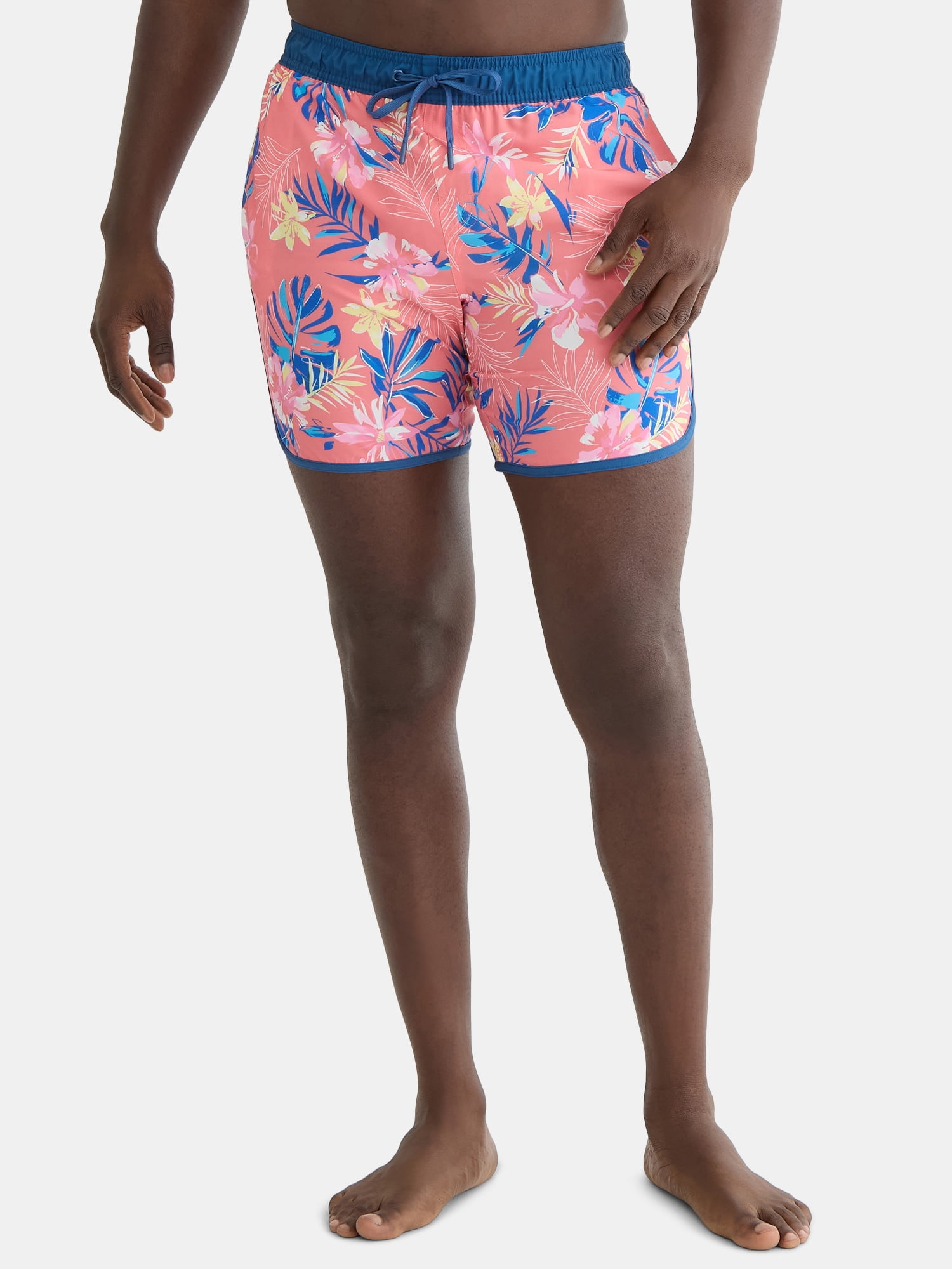 George Men's Dolphin Hem Swim Shorts, 7" Inseam, Size XS-3XL - Walmart.com