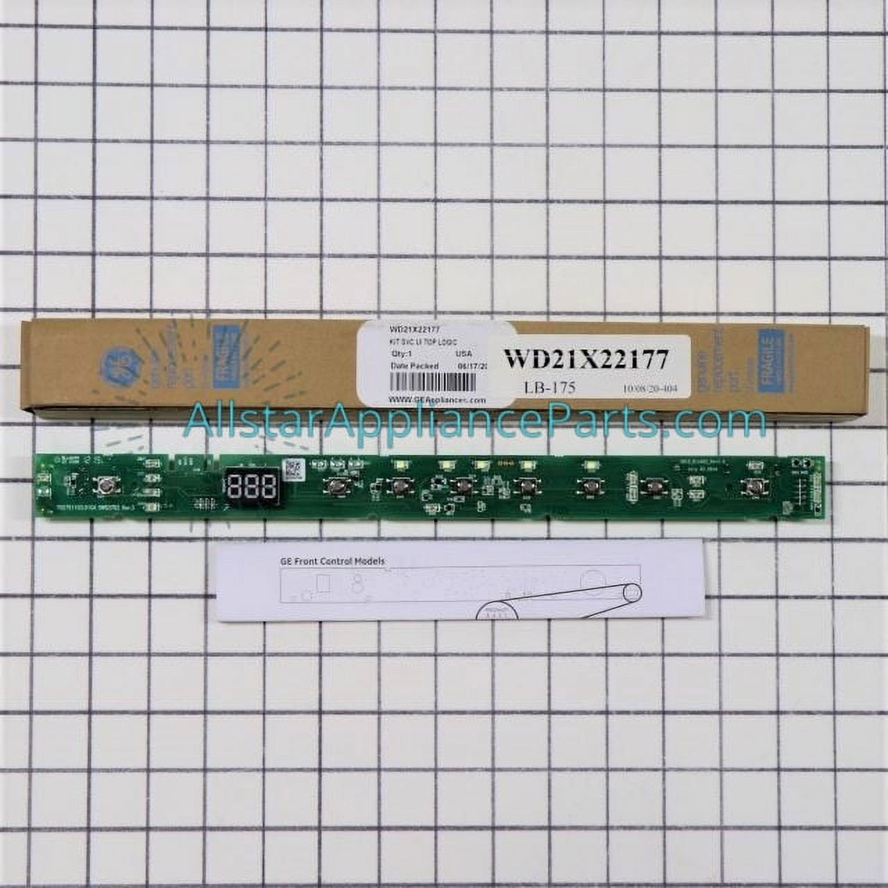GE Dishwasher User Control and Display Board WD21X22177 - Walmart.com