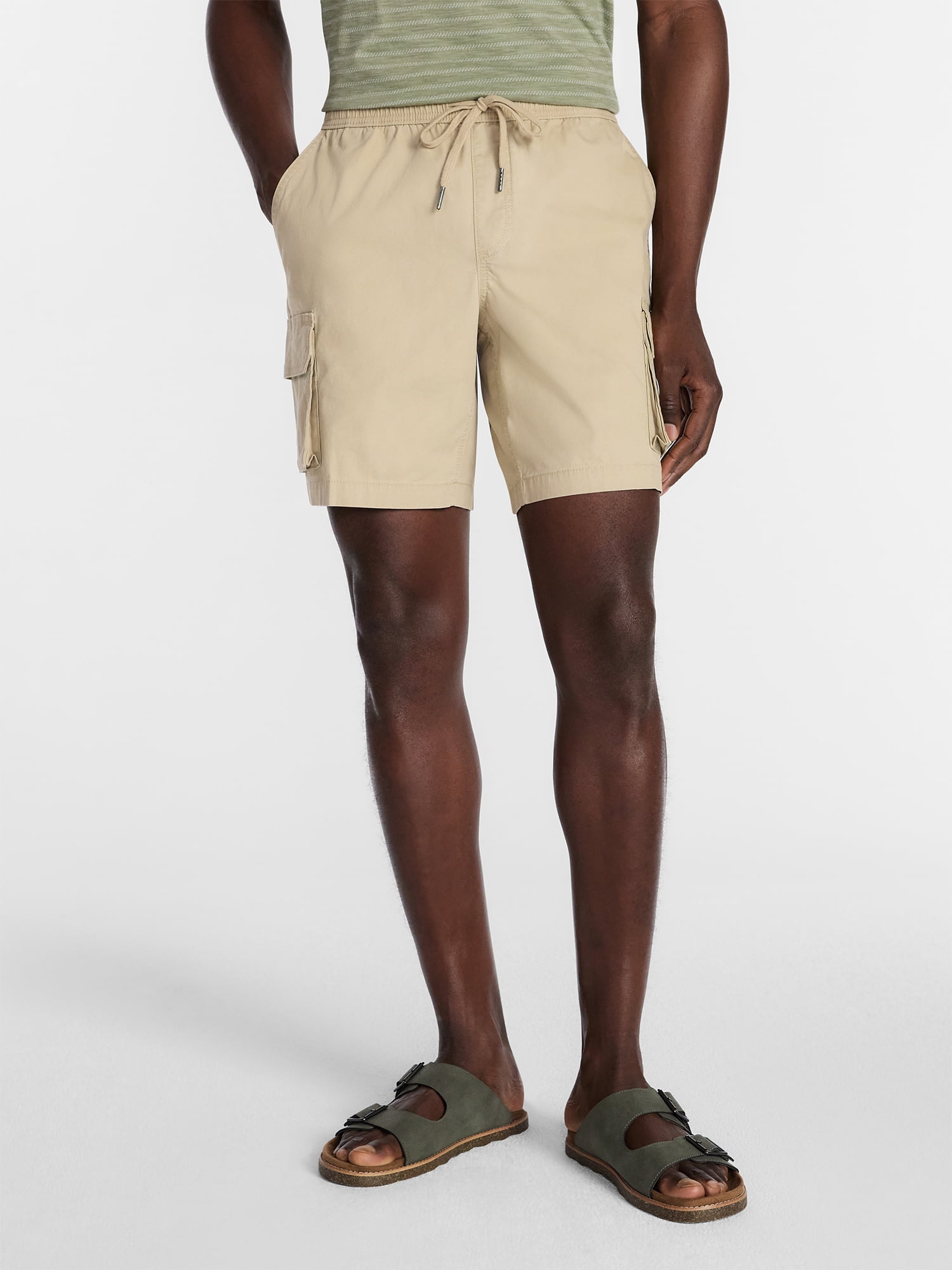 George Men's and Big Men's E Waist Cargo Shorts, 8" Inseam, Sizes S-3XL ...