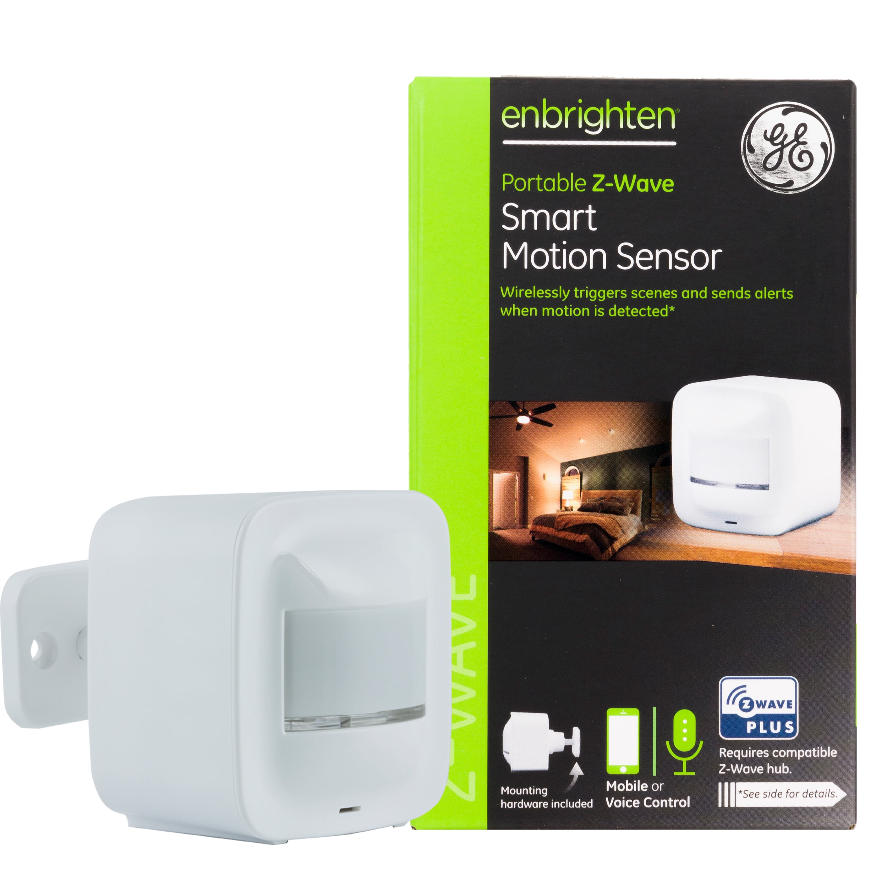 GE Enbrighten Z-Wave Plus Portable Smart Motion Sensor, Z-Wave Hub ...