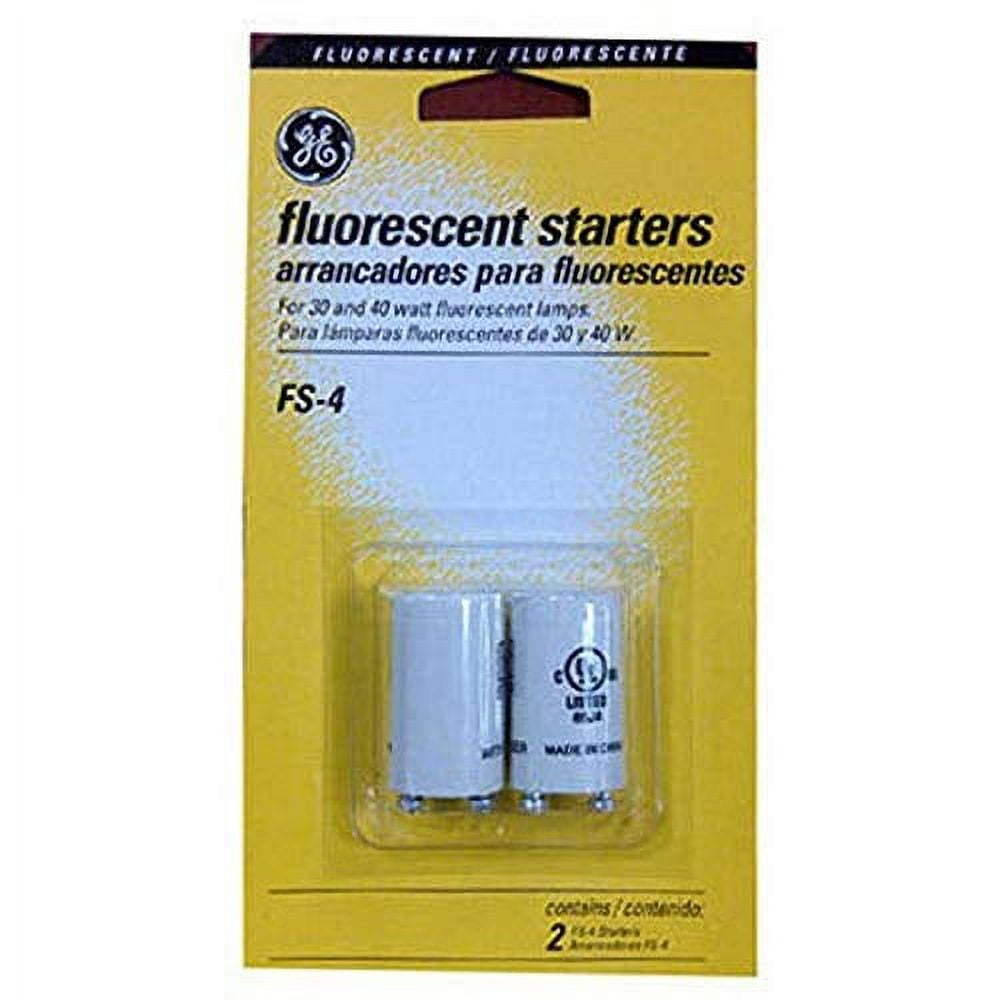 General Electric FS-4 Fluorescent Lamp Starters, 2-Pack, Replace Tubes ...