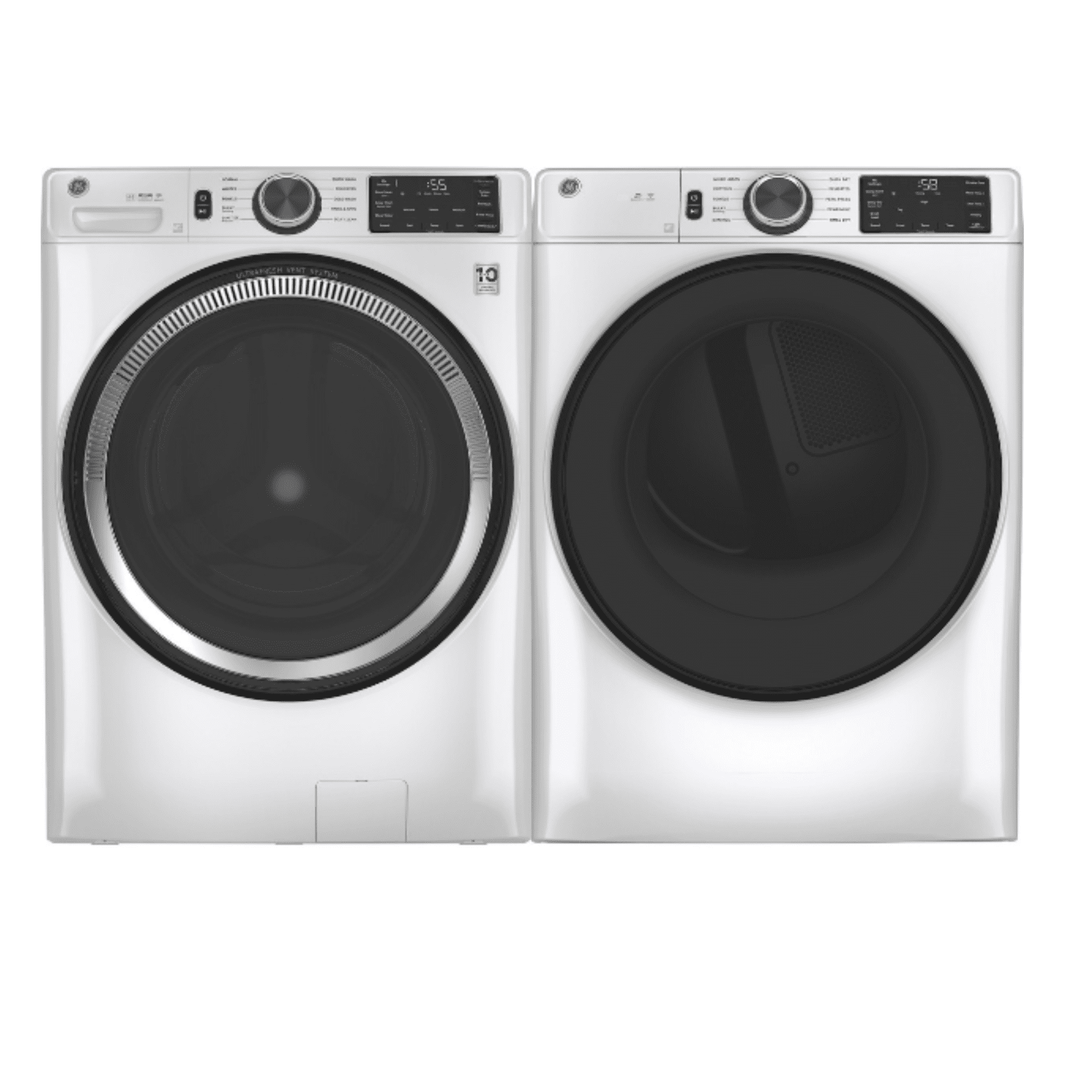 GE Front Load Washer and Dryer Set - Includes GFW550SSNWW, GFD55ESSNWW ...