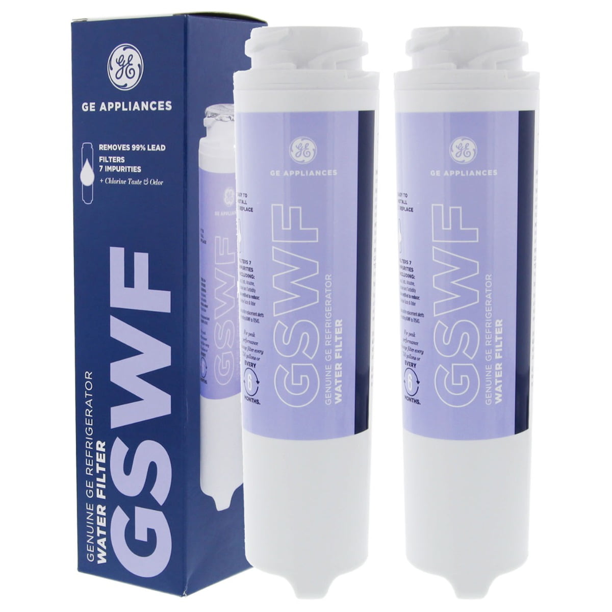 GE GSWF SmartWater Slim Refrigerator Water Filter (2-Pack) - Walmart.com