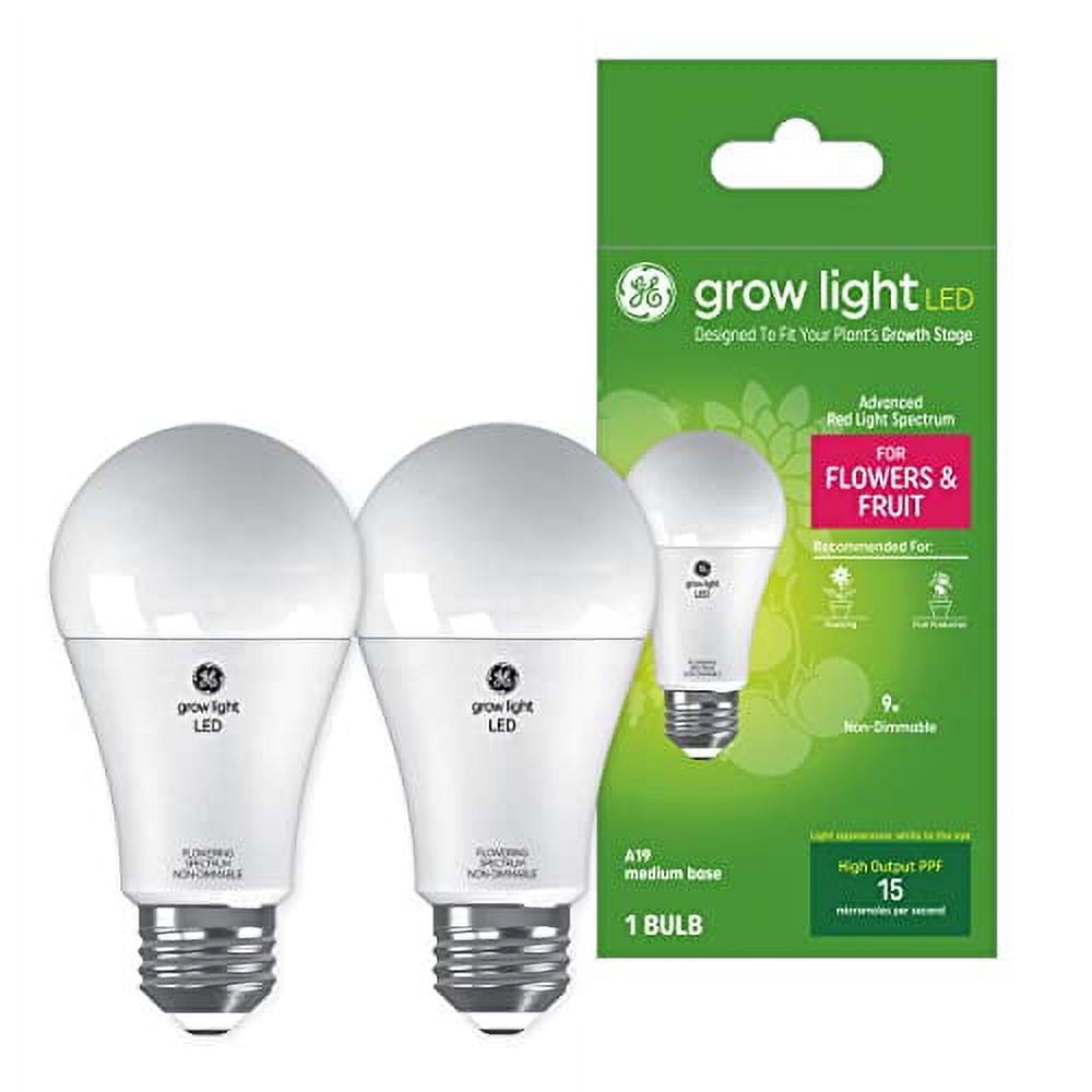 GE Grow Light for Plants, LED Light Bulb for Flowers and Fruiting ...