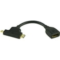 GE HDMI to Mini HDMI + Micro HDMI Adapter, 2-in-1 Pigtail, 33587 ...